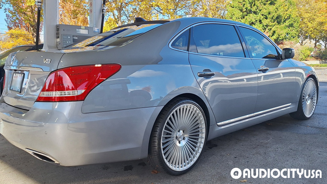 2015 Hyundai Equus on 22" Road Force Wheels RF35 Silver Machined ...