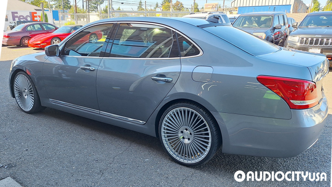 2015 Hyundai Equus on 22" Road Force Wheels RF35 Silver Machined ...