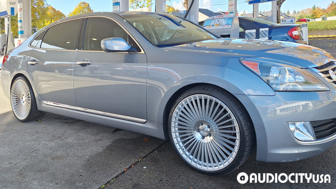 2015 Hyundai Equus on 22" Road Force Wheels RF35 Silver Machined ...