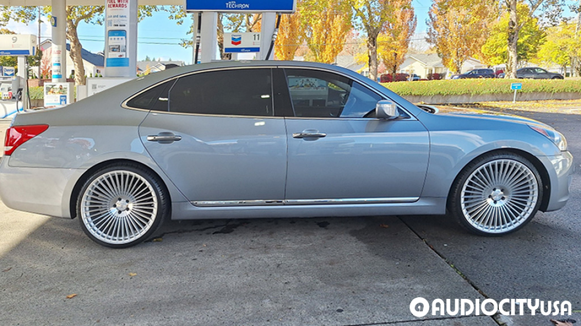 2015 Hyundai Equus on 22" Road Force Wheels RF35 Silver Machined ...