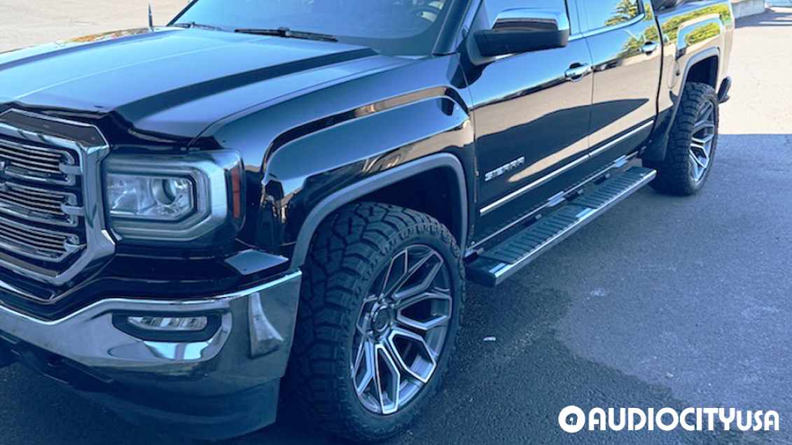 2018 GMC Sierra 1500 on 22" Arena Wheel Co Wheels A116 Cobra Textured ...