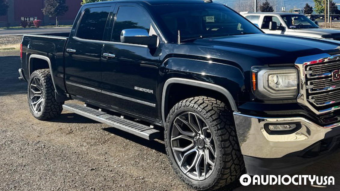 2018 GMC Sierra 1500 on 22" Arena Wheel Co Wheels A116 Cobra Textured ...
