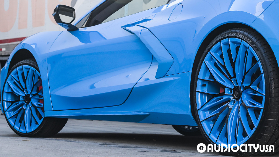 2023 Chevrolet Corvette on 20" Lexani Wheels Aries Gloss Black with ...