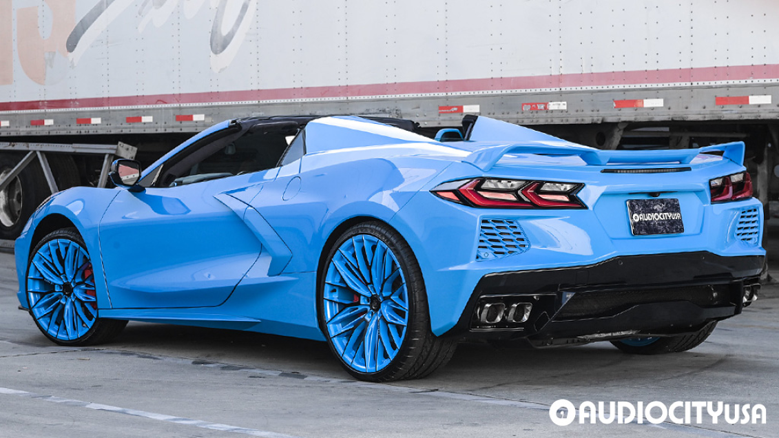2023 Chevrolet Corvette on 20" Lexani Wheels Aries Gloss Black with ...