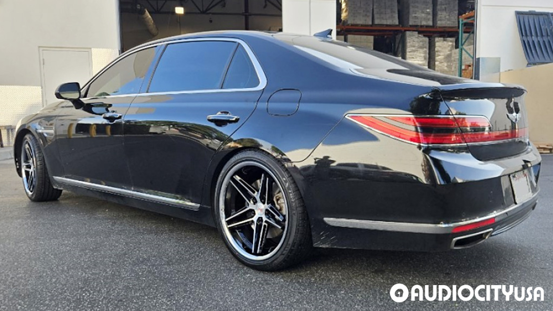 2021 Genesis G90 on 20" Ferrada Wheels CM1 Black Machined with Chrome ...