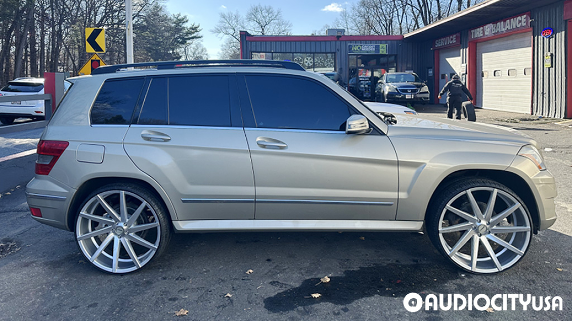 2012 Mercedes-Benz GLK-Class on 24" Strada Wheels Sega Silver Machined ...