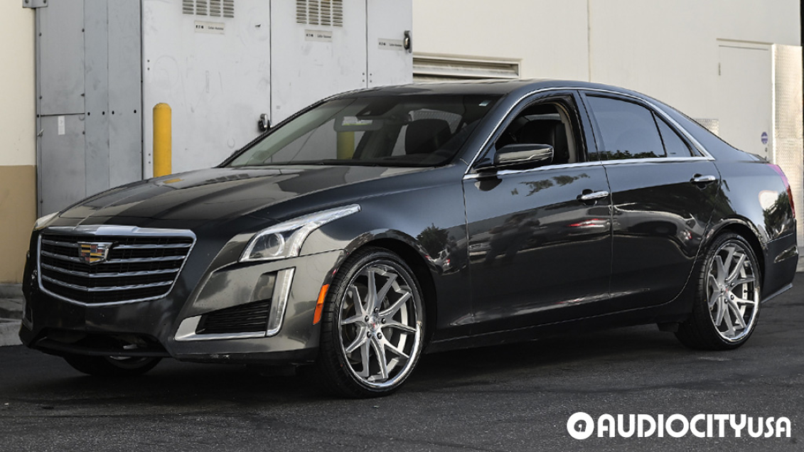 2017 Cadillac CTS on 20" Ferrada Wheels FR2 Silver Machined with Chrome ...