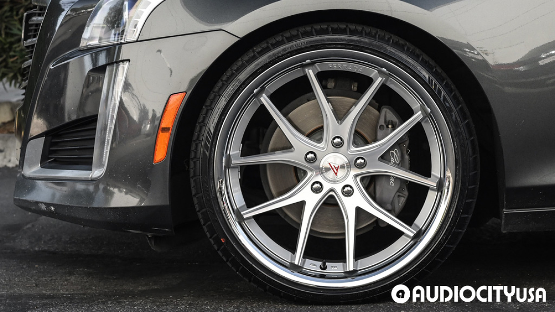 2017 Cadillac CTS on 20" Ferrada Wheels FR2 Silver Machined with Chrome ...