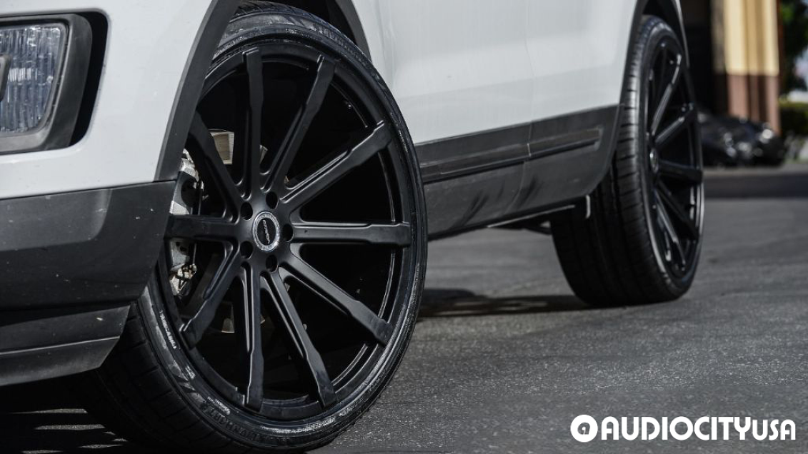 2016 Ford Explorer on 24" Strada Wheels Osso Black | Gallery | AudioCityUSA