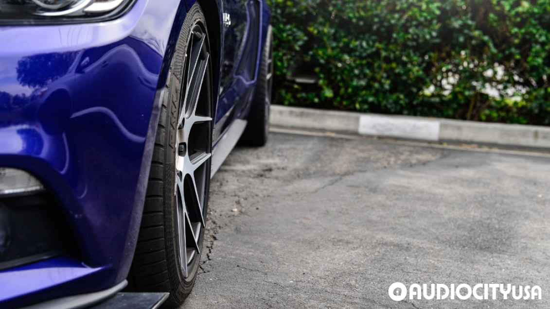 2015 Ford Mustang GT on 20" Rennen Wheels CSL 4 Black Machined with ...