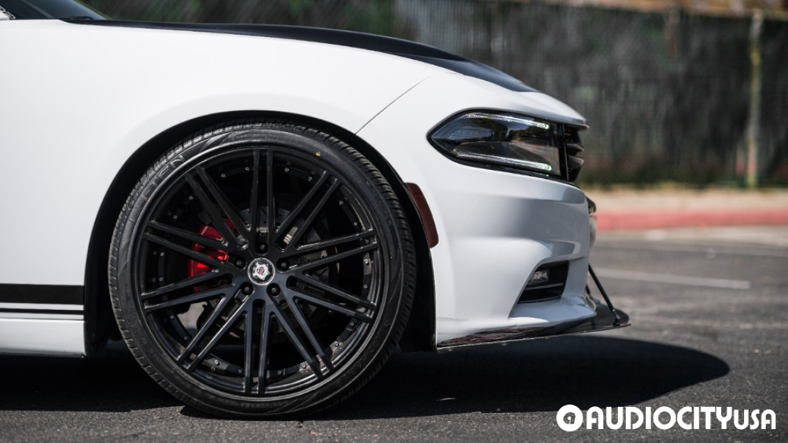 2015 Dodge Charger RWD on 22" Sevizia Wheels SE 429 Satin Black ...