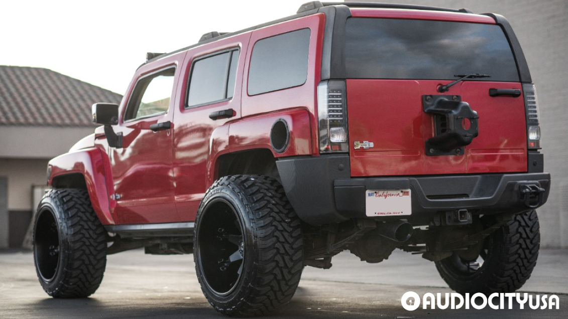 2010 Hummer H3 on 22" Fuel Wheels D509 Octane Matte Black | Gallery ...