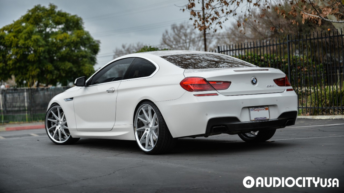 2014 BMW 6 Series on 22" Azad Wheels AZ23 Silver Machined with Chrome ...