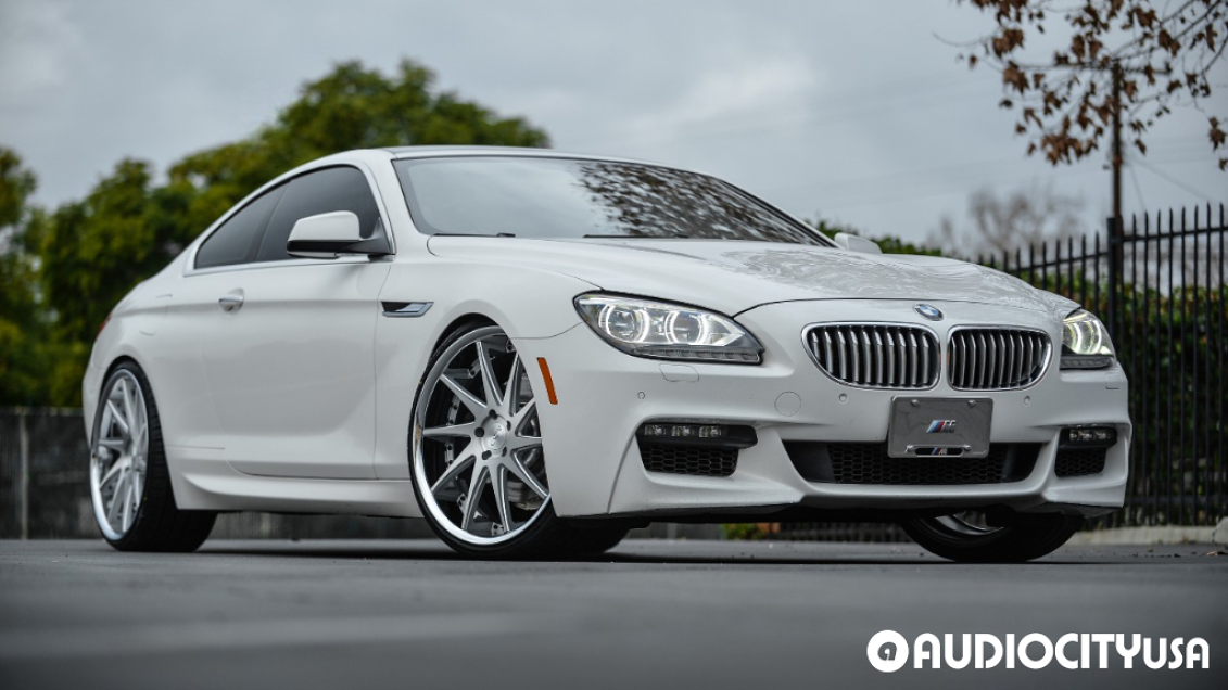 2014 BMW 6 Series on 22" Azad Wheels AZ23 Silver Machined with Chrome ...