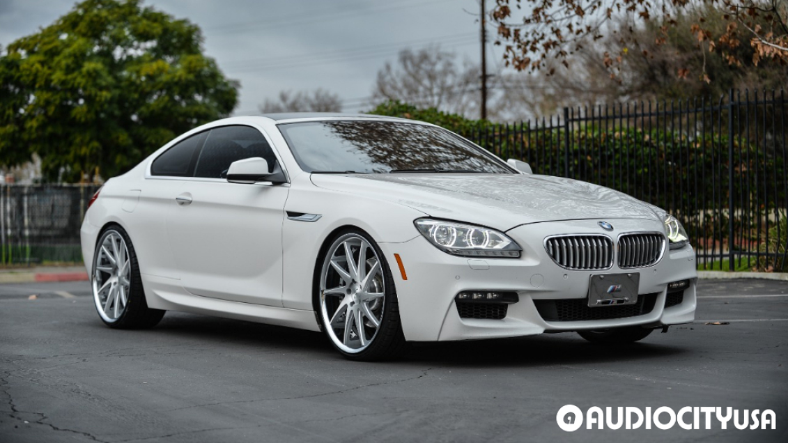2014 BMW 6 Series on 22" Azad Wheels AZ23 Silver Machined with Chrome ...