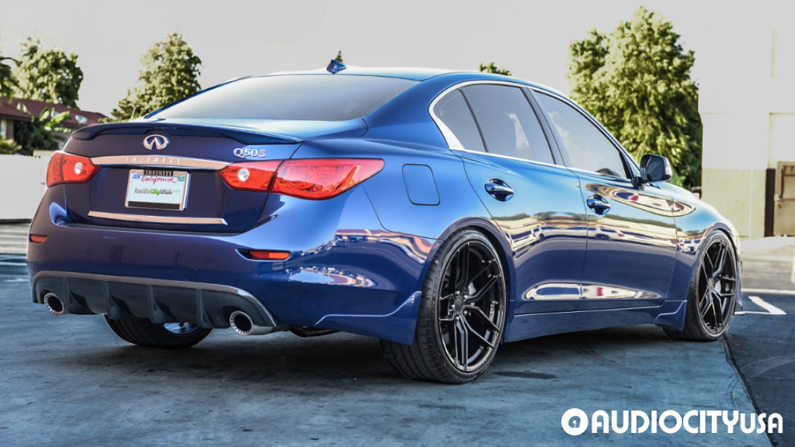 2016 Infiniti Q50 on 20" Stance Wheels SF03 Gloss Black | Gallery ...