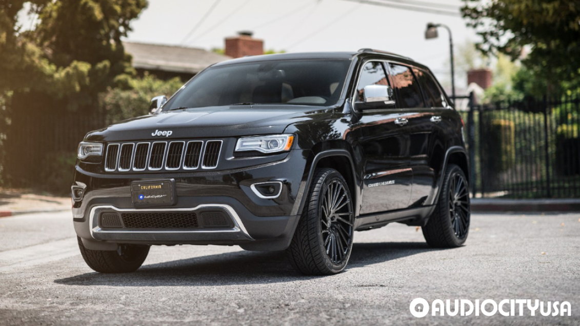 2015 Jeep Grand Cherokee on 22" Lexani Wheels Wraith Gloss Black ...