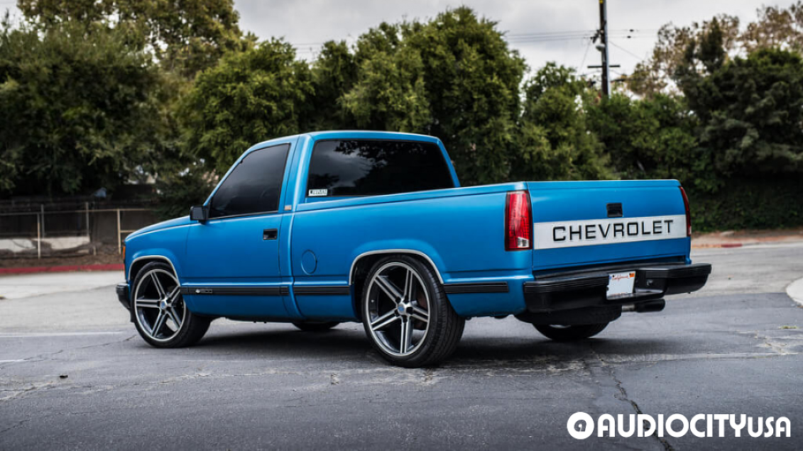 1989 Chevrolet C1500 on 22" IROC Wheels Replica Black Machined ...