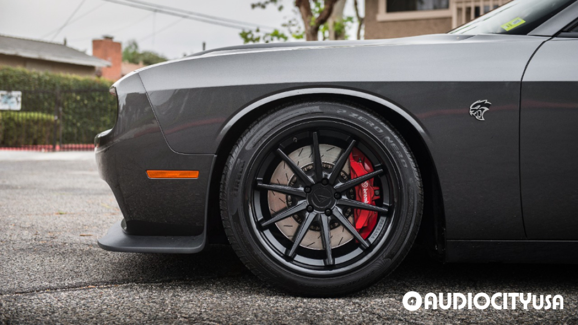 2018 Dodge Challenger SRT on 20" Ferrada Wheels FR4 Matte Black with ...