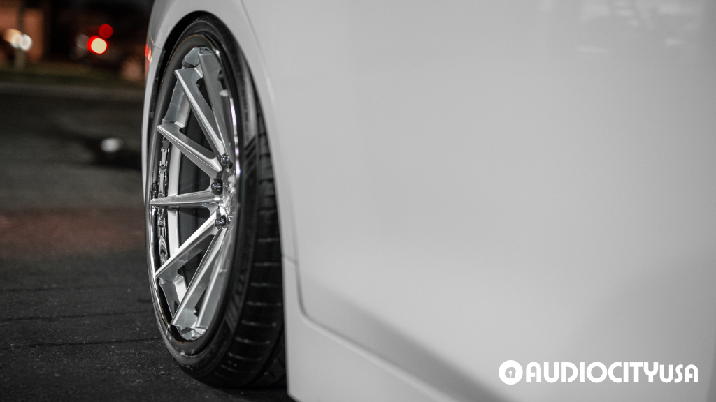 2015 Infiniti Q50 on 19" Ferrada Wheels FR4 Silver Machined with Chrome ...