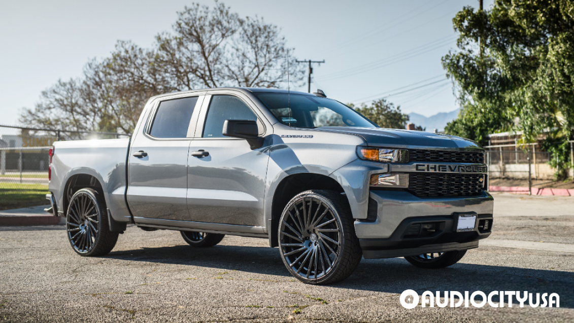 2019 Chevrolet Silverado 1500 on 26" Lexani Wheels Wraith Gloss Black ...