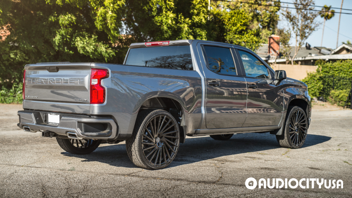 2019 Chevrolet Silverado 1500 on 26" Lexani Wheels Wraith Gloss Black ...