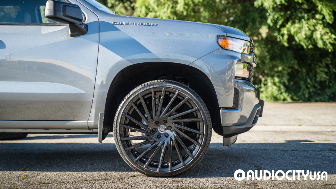 2019 Chevrolet Silverado 1500 on 26" Lexani Wheels Wraith Gloss Black ...