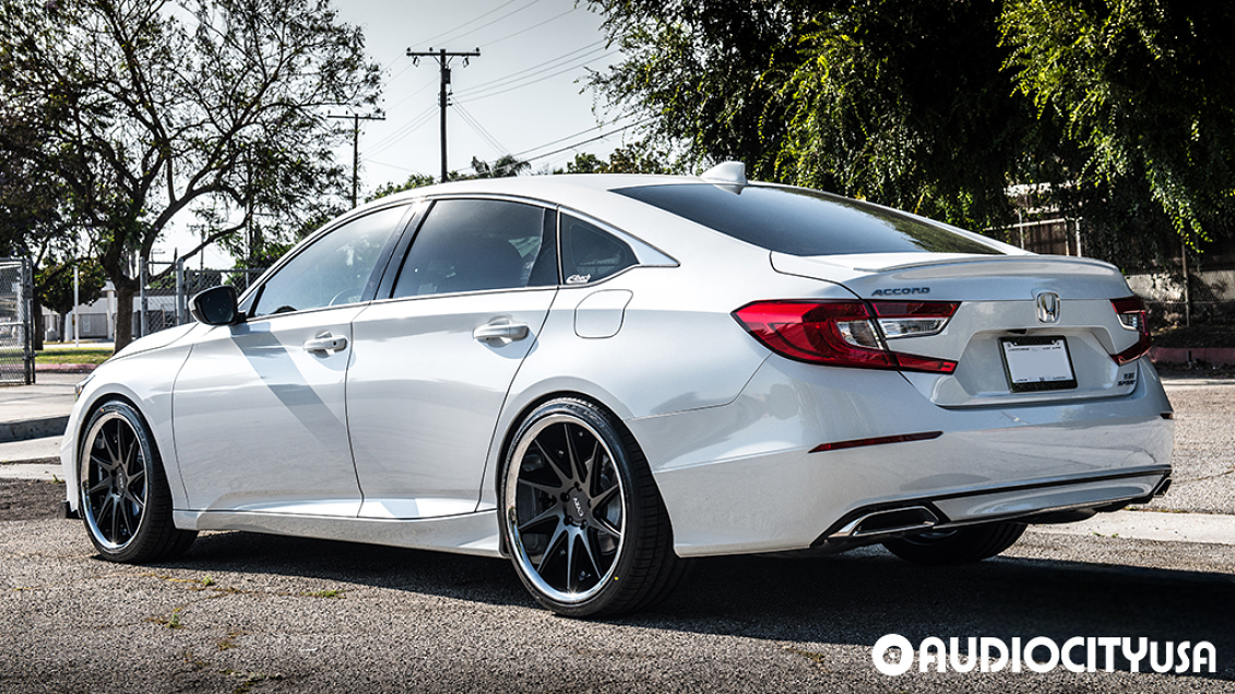 2019 Honda Accord on 20" Azad Wheels AZ23 Semi Matte Black with Chrome ...
