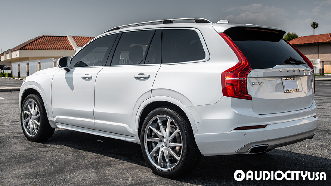 2018 Volvo XC90 on 22" Azad Wheels AZ23 Silver Machined with Chrome Lip ...