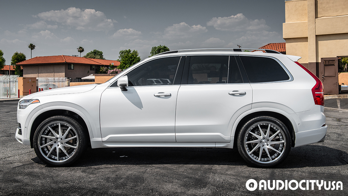 2018 Volvo XC90 on 22" Azad Wheels AZ23 Silver Machined with Chrome Lip ...