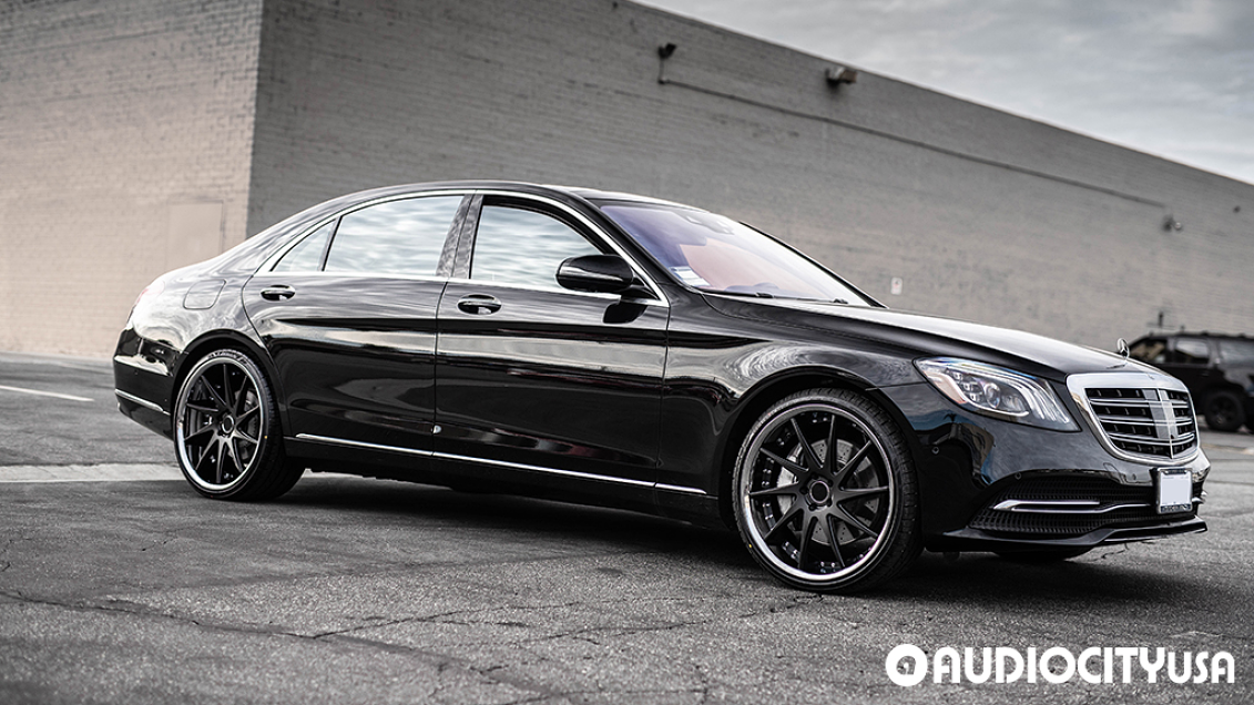 2018 Mercedes-Benz S-Class on 22" Azad Wheels AZ23 Semi Matte Black ...