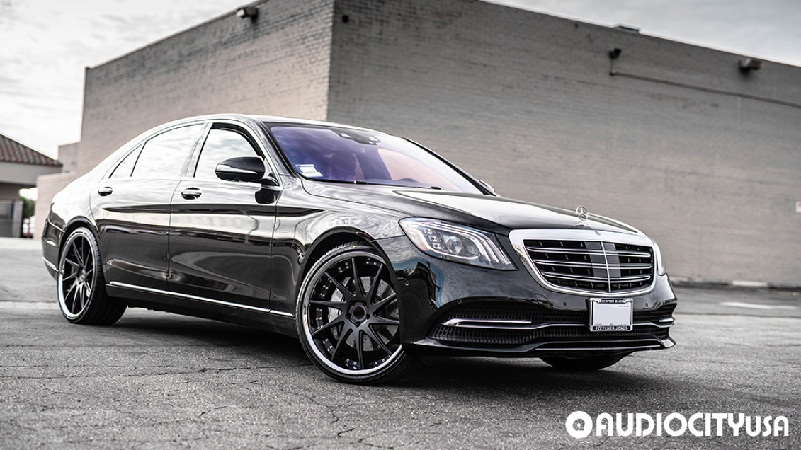2018 Mercedes-Benz S-Class on 22" Azad Wheels AZ23 Semi Matte Black ...