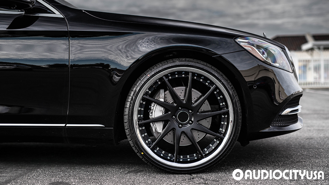 2018 Mercedes-Benz S-Class on 22" Azad Wheels AZ23 Semi Matte Black ...