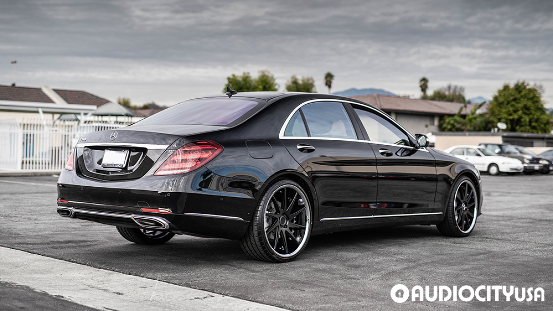 2018 Mercedes-Benz S-Class on 22" Azad Wheels AZ23 Semi Matte Black ...