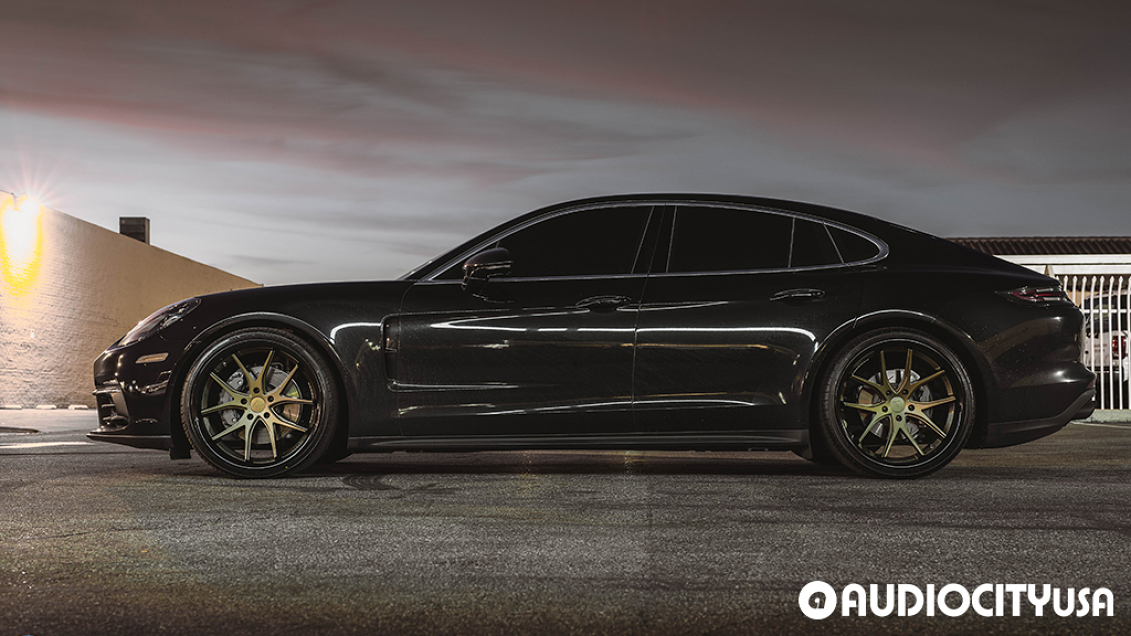 2019 Porsche Panamera on 22" Ferrada Wheels FR2 Matte Bronze with Gloss ...