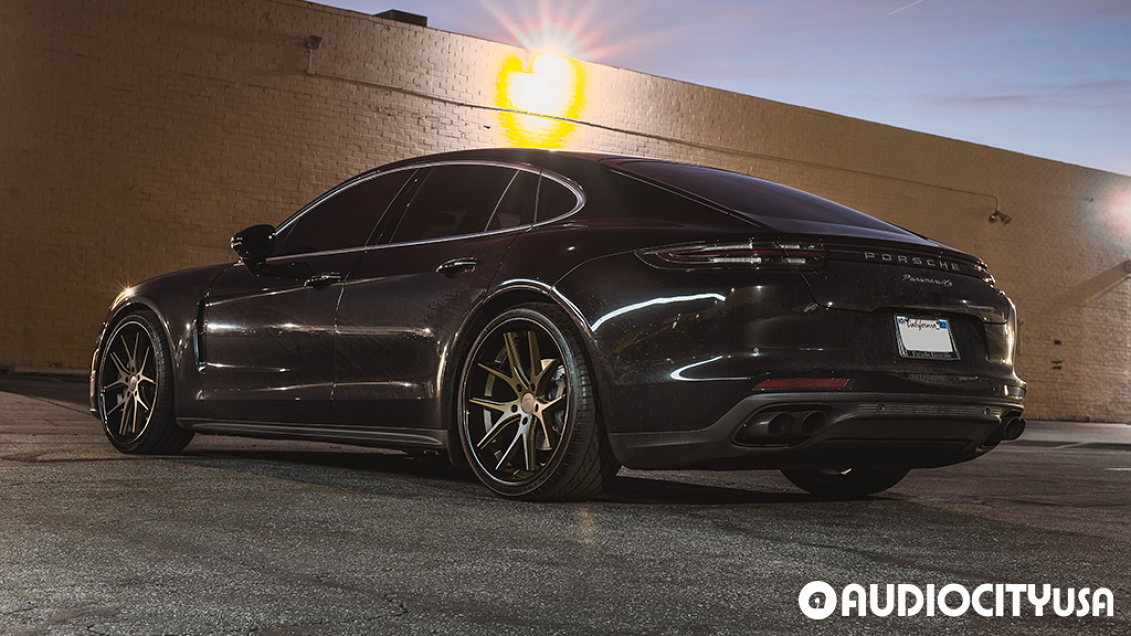 2019 Porsche Panamera on 22" Ferrada Wheels FR2 Matte Bronze with Gloss ...