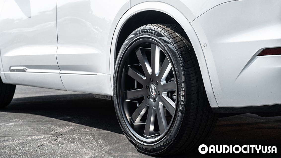 2020 Cadillac XT6 on 22" Heavy Hitters Wheels HH10 Satin Black Milled ...