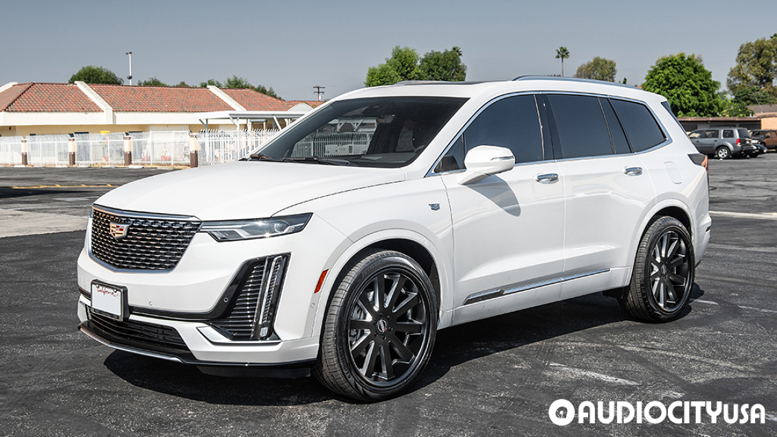 2020 Cadillac XT6 on 22" Heavy Hitters Wheels HH10 Satin Black Milled ...