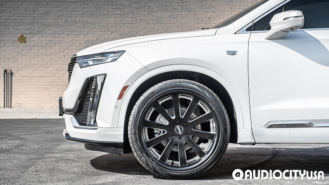 2020 Cadillac XT6 on 22" Heavy Hitters Wheels HH10 Satin Black Milled ...