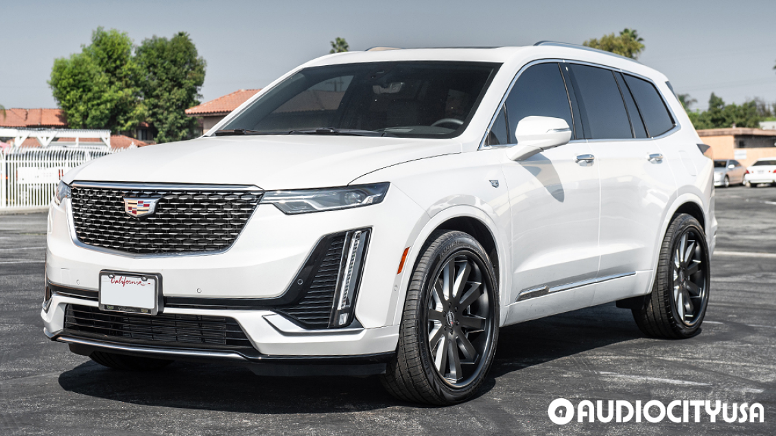 2020 Cadillac XT6 on 22" Heavy Hitters Wheels HH10 Satin Black Milled ...