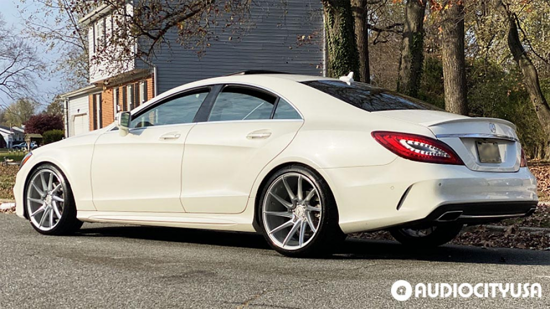2015 Mercedes-Benz CLS-Class on 20" Savini Wheels BM15 Silver Brushed ...