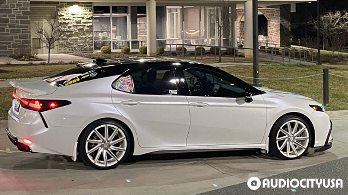 2021 Toyota Camry on 20" Strada Wheels Sega White Machined | Gallery ...