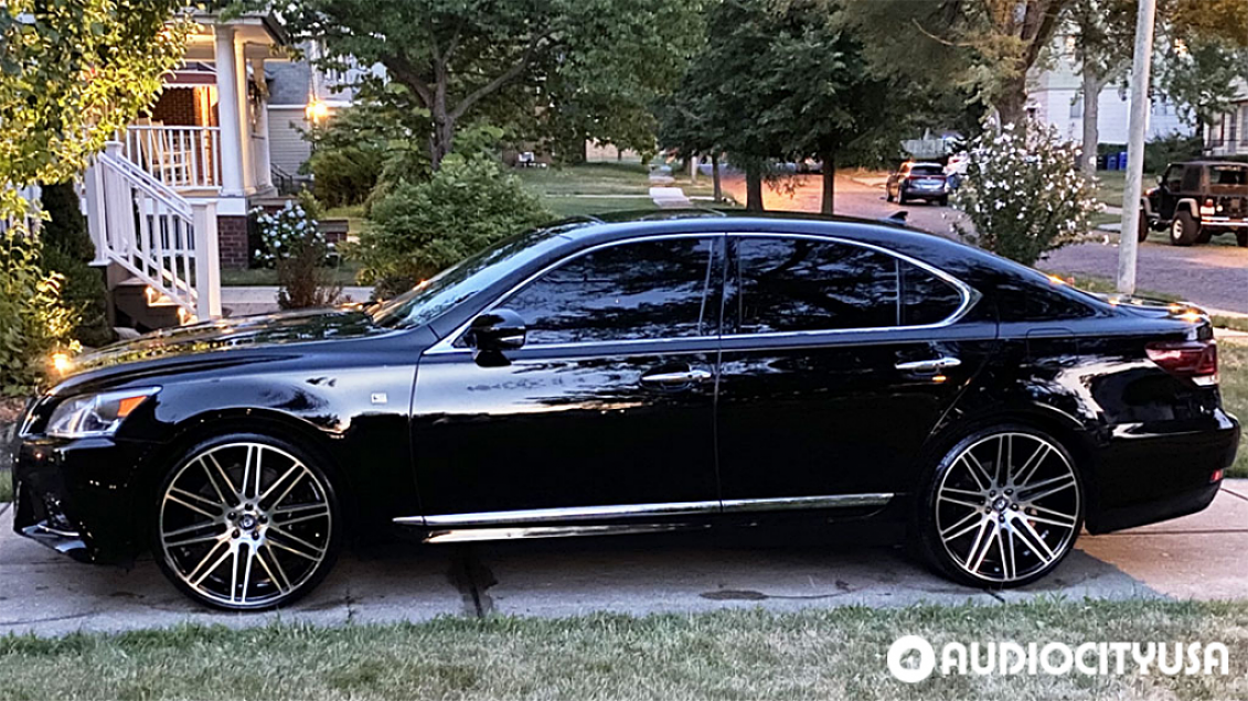 2013 Lexus LS Series on 22" Curva Wheels C50 Black Machined | Gallery ...