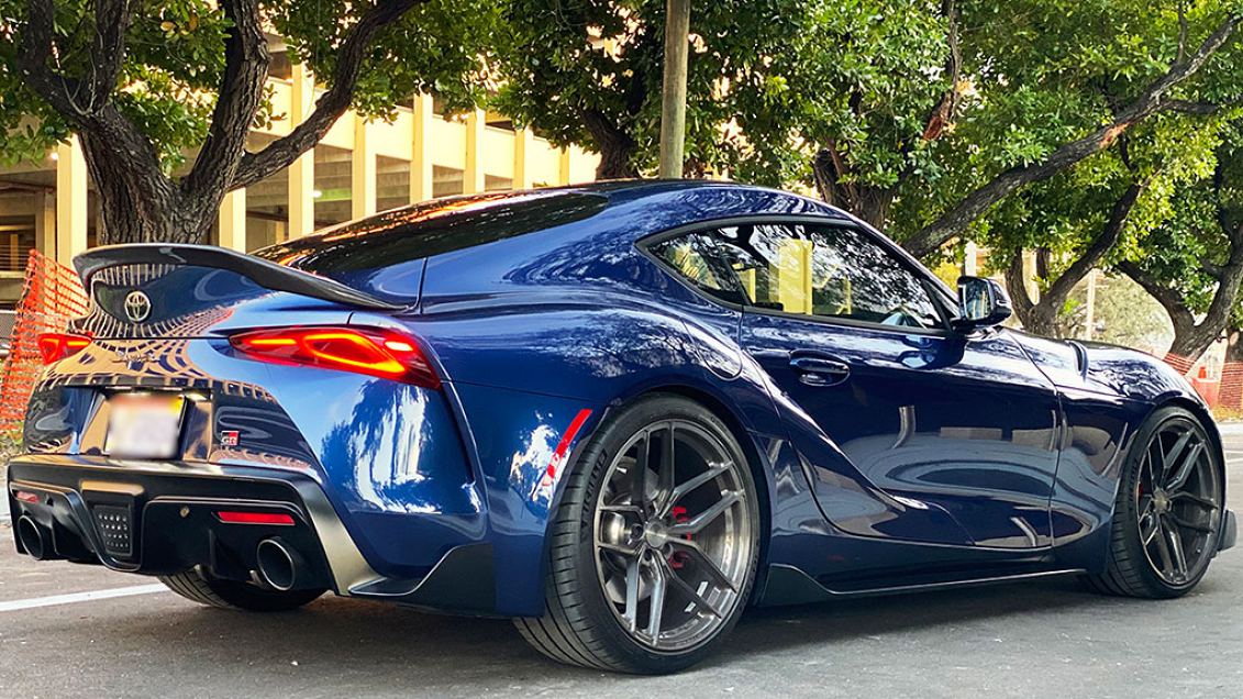 2020 Toyota Supra on 20" Stance Wheels SF03 Brushed Titanium | Gallery ...