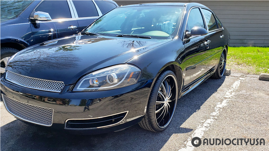 2013 Chevrolet Impala on 22" Borghini Wheels B19 Black Machined ...