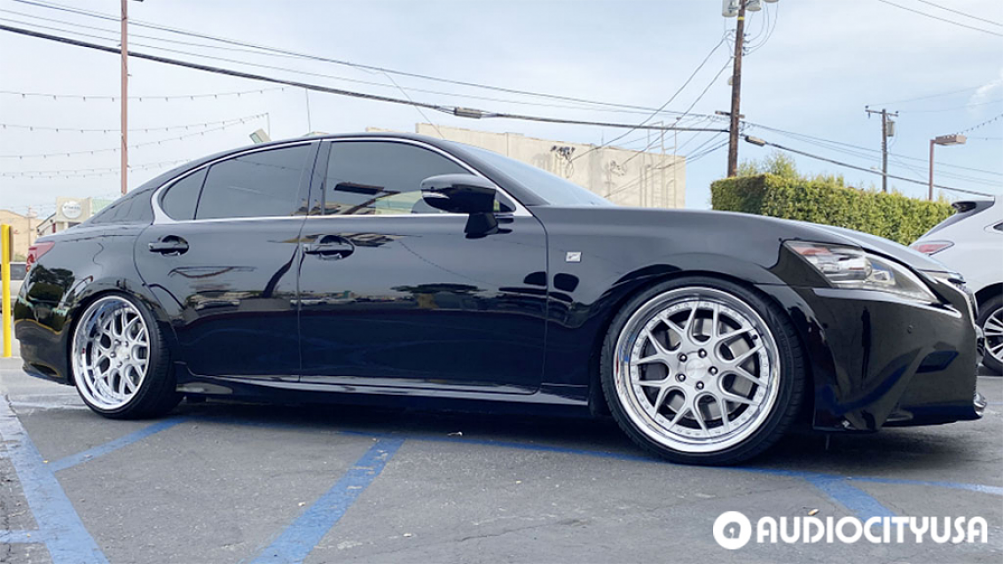 2013 Lexus GS Series on 20" RENNEN Wheels CSL 2 Silver with Chrome Lip ...