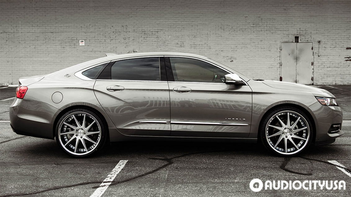 2019 Chevrolet Impala on 22" Azad Wheels AZ23 Silver Machined with ...