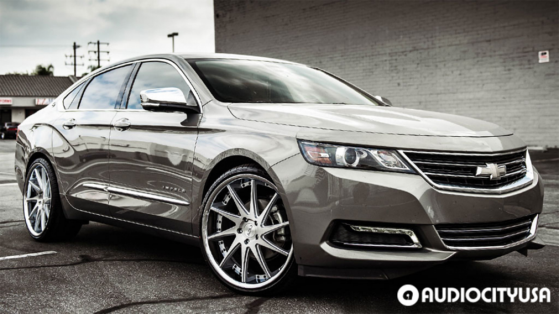 2019 Chevrolet Impala on 22" Azad Wheels AZ23 Silver Machined with ...