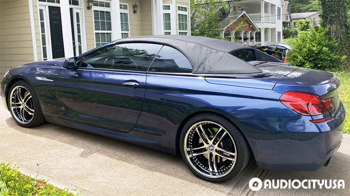 2015 BMW 640I Convertible on 20" XIX Wheels X15 Black Machined with SS ...