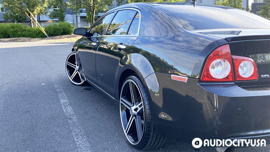2010 Chevrolet Malibu on 22" IROC Wheels Replica Black Machined ...